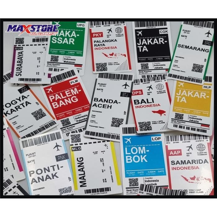 Jual travel sticker indonesia / sticker koper indonesia / indonesia ...