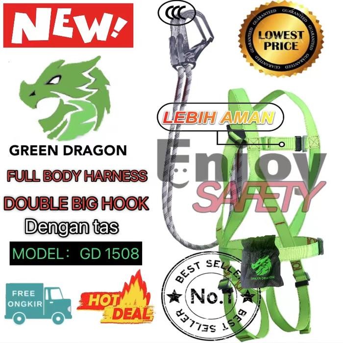 Jual (Ejm) - Safety Full Body Harness + Double Big Hook - Sabuk ...