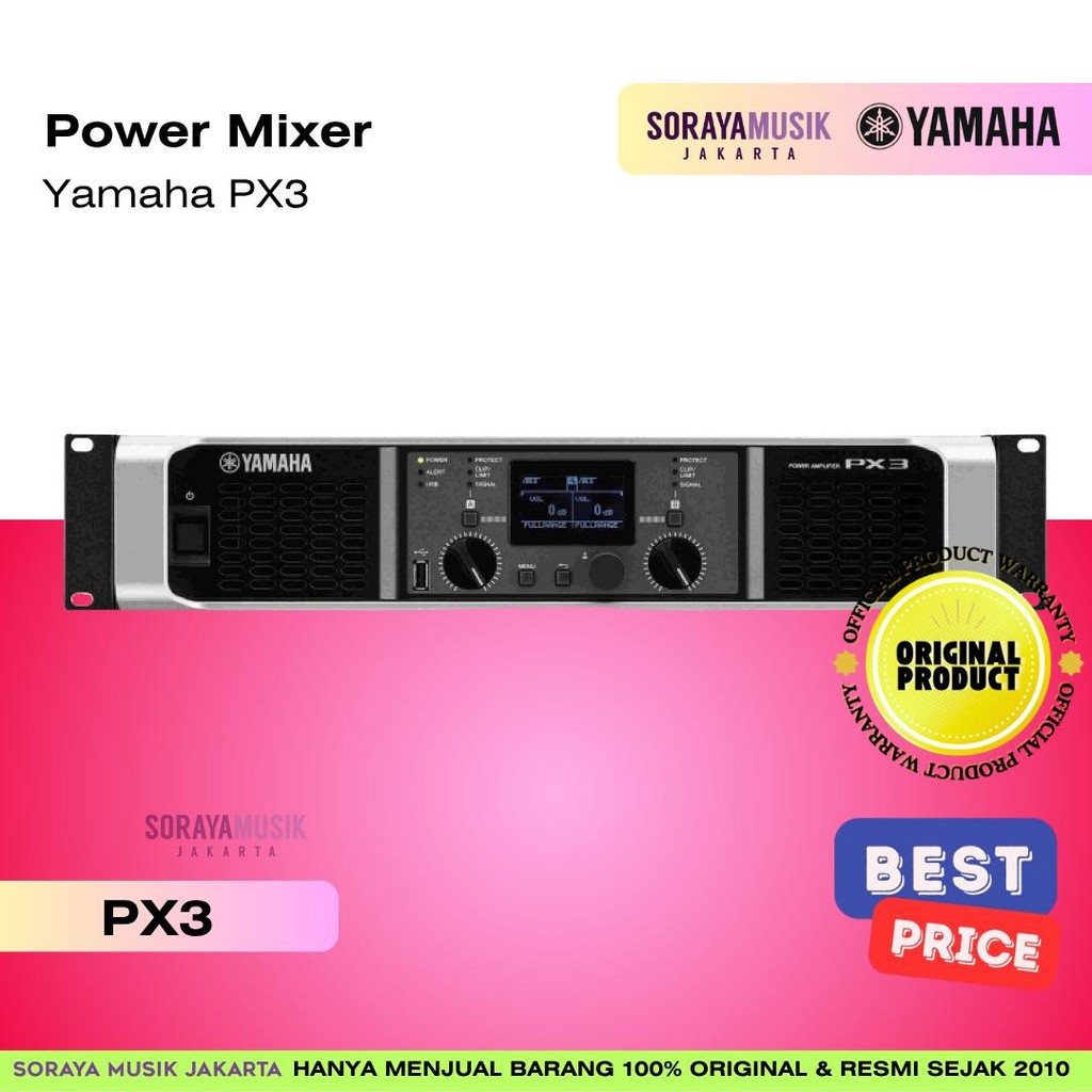 Jual Yamaha PX3 – 2‑Channel Powered Mixer | Power Mixer | Original Product | Garansi Resmi ...