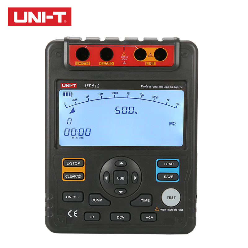 Jual UNI-T Insulation Resistance Tester UT512 500V--2500V Earth Ground ...