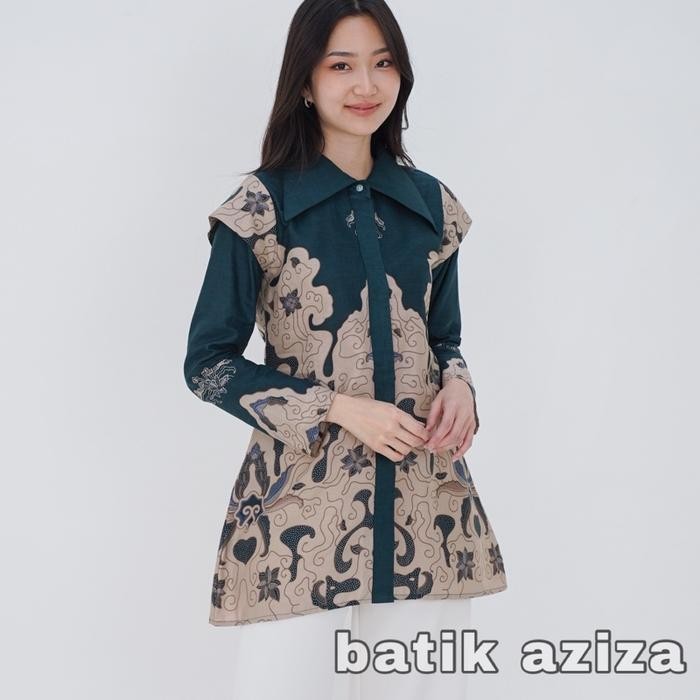 Jual Batik Modern Wanita Atasan Batik Wanita Blus Juwita by Batik Aziza ...