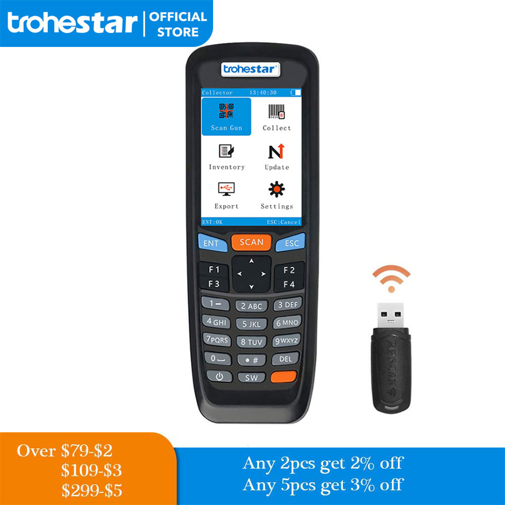 Jual Trohestar Wireless Barcode Scanner Handheld Inventory USB Scanners ...