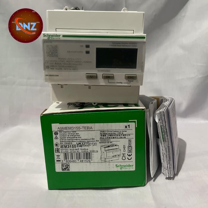 Jual Kwh Meter Digital Schneider 3Phase A9Mem3155 Tera 63A Iem3155 ...