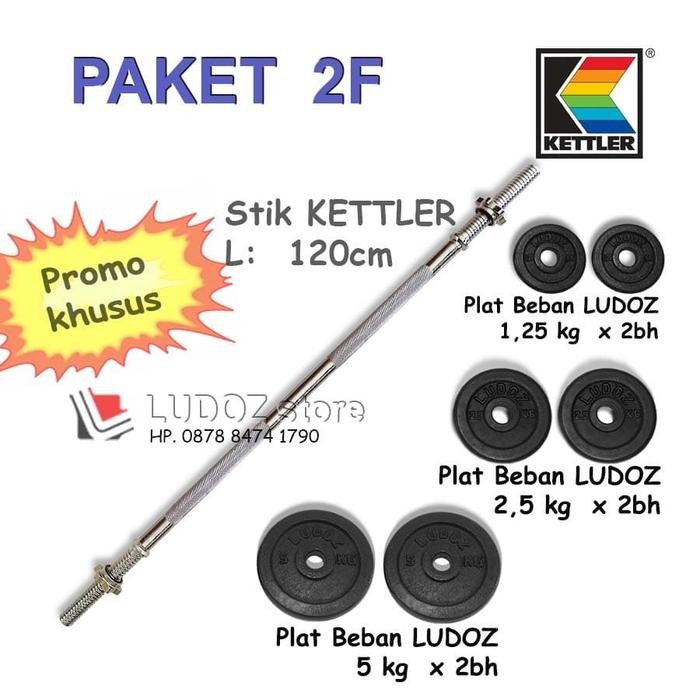 Jual Paket-2F Dumbbell Set Stik Kettler Dumbell/Dambel/Barbel/Barbell ...