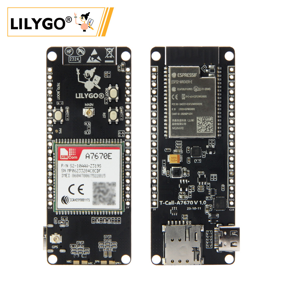 Jual LILYGO® T-Call A7670 4G 2G ESP32 Development Board A7670E LTE GSM Cellular Network ESP32 ...