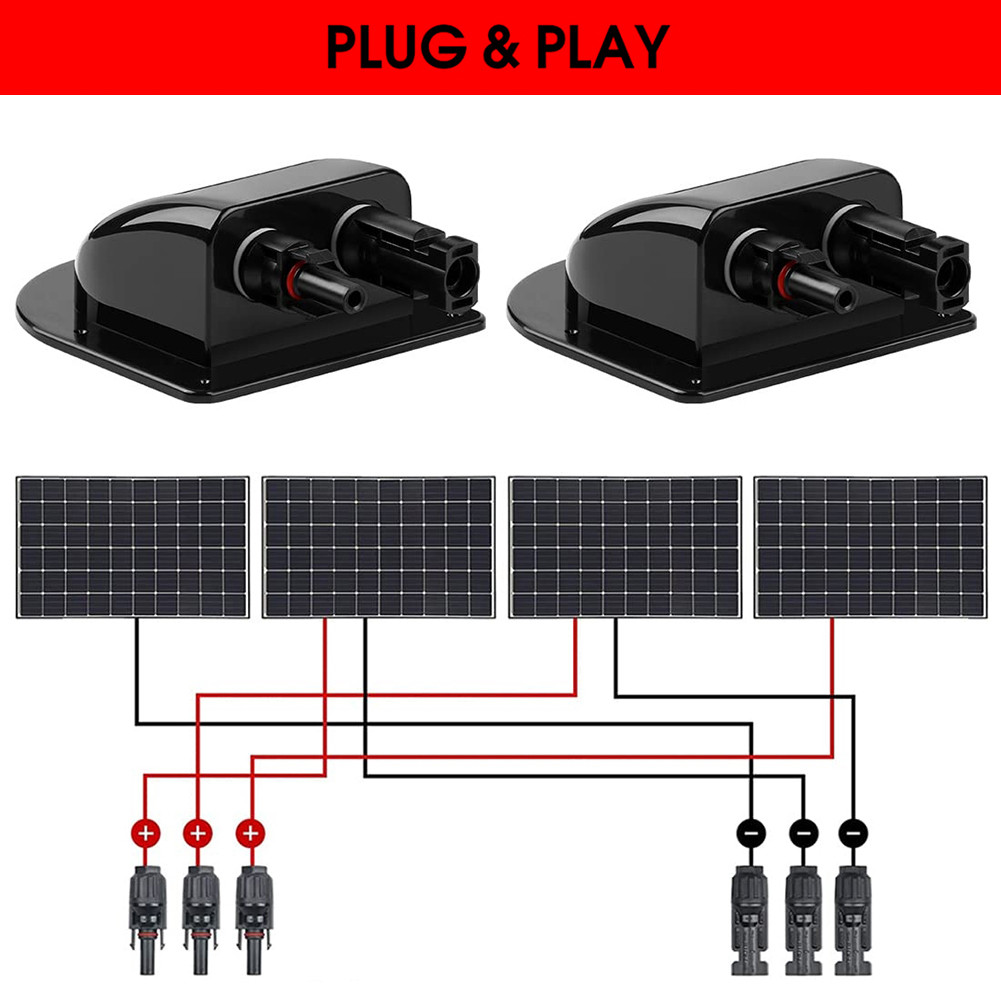 Jual Photovoltaic RV Junction Box Double Hole Wire Cable Connector ...