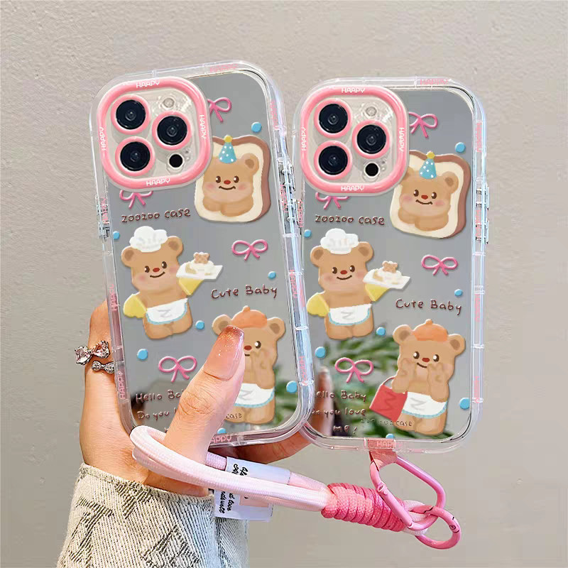 Jual Mirror Lucu Koki Beruang Case Hp Iphone 11 Pro Max 8 Plus 14 Pro Max 7 Plus 16 Pro Max 15 ...