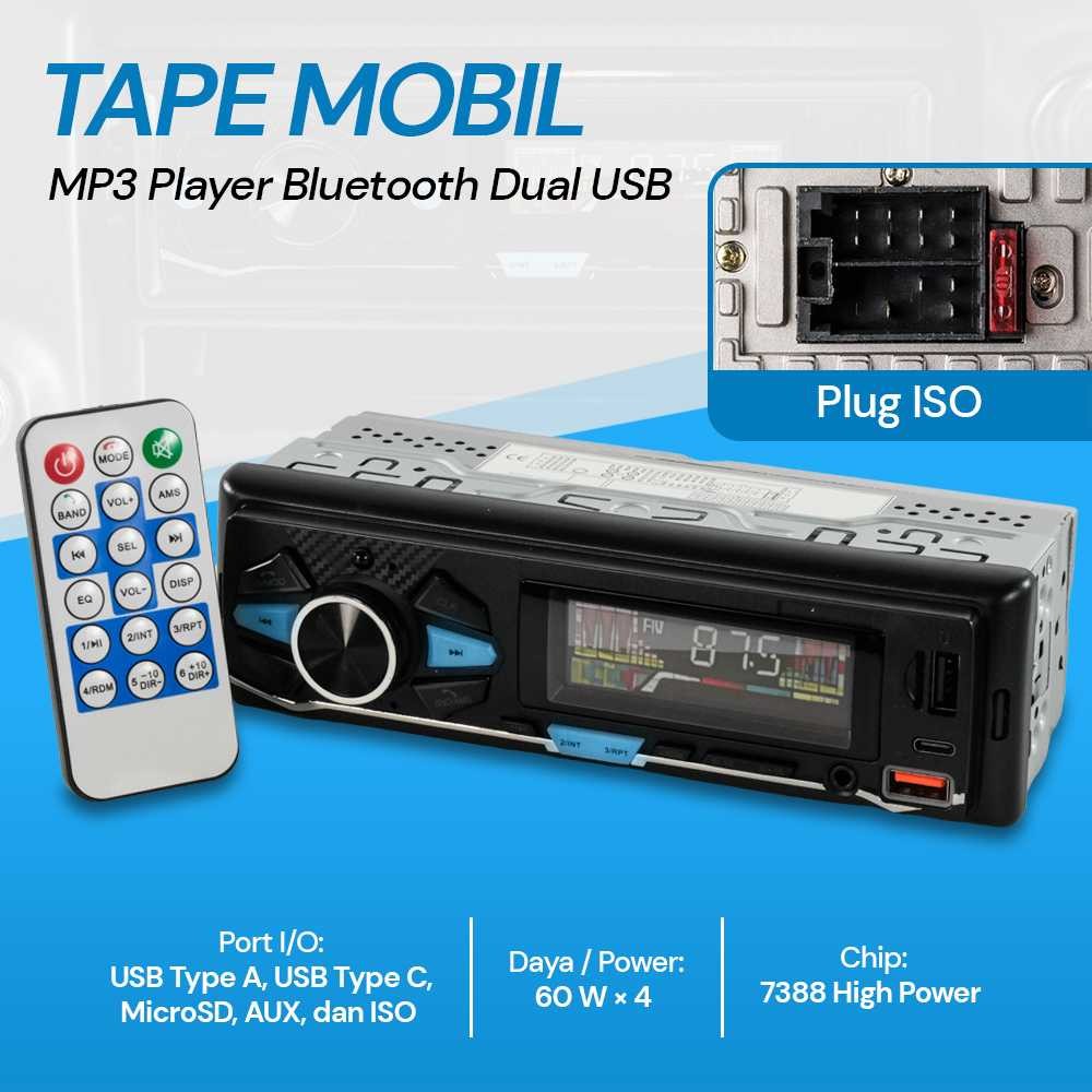 Jual Occkic Tape Mobil Audio Mp3 Player Bluetooth Dual Usb Hands Free ...