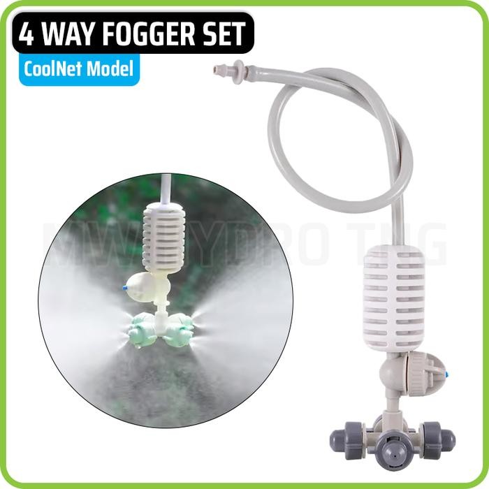 Jual 4 WAY FOGGER SET / HANGING MISTING NOZZLE SET MIKRO SPRINKLER ...