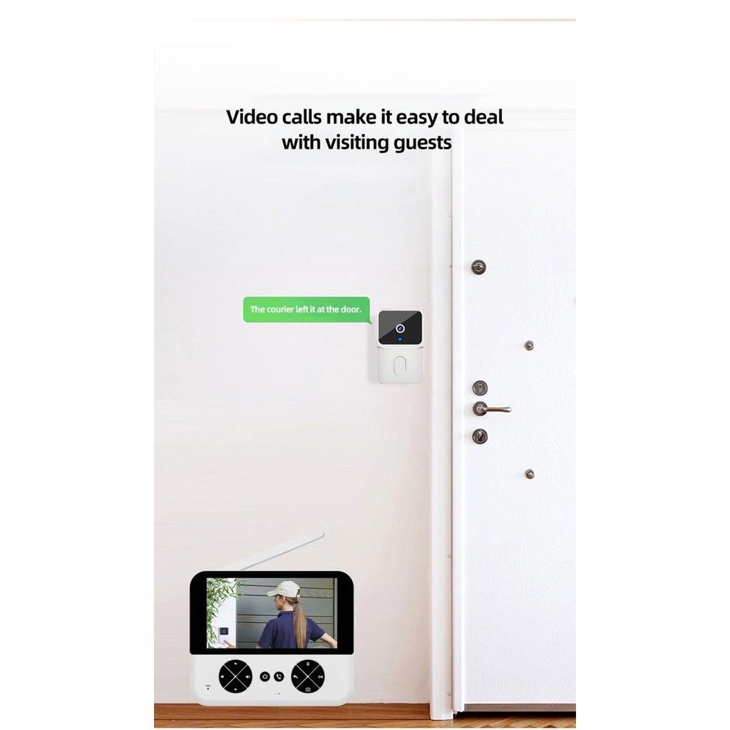 Jual Interkom layar tanpa kabel doorbell two way intercom WITH CAMERA ...