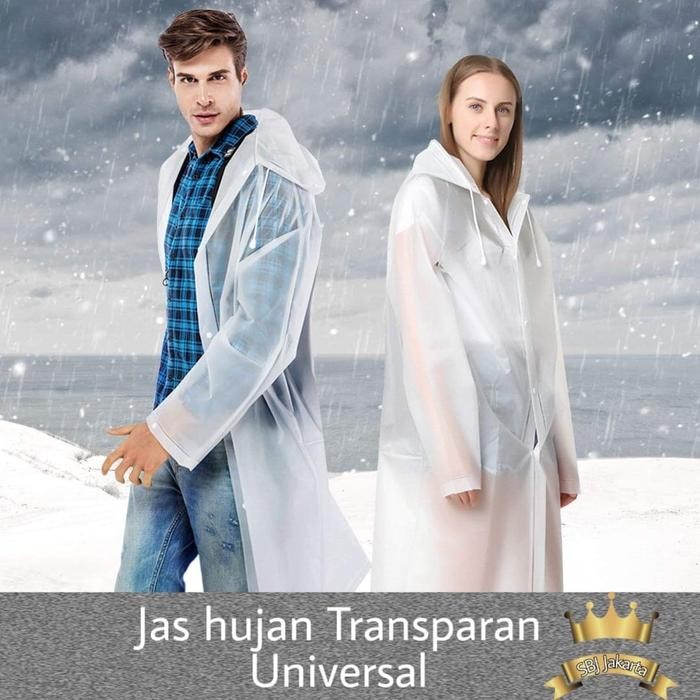 Jual Jas Hujan Semi Transparan PVC Raincoat Ringan Promo | Shopee Indonesia