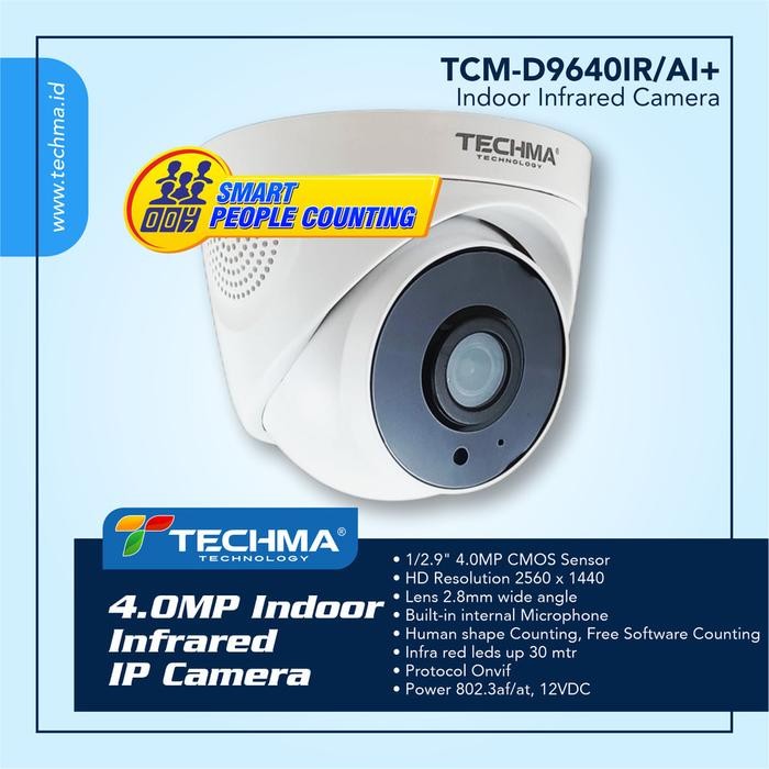 Jual TECHMA PEOPLE COUNTING AI CAMERA TERMINAL SERVER - Camera AI ind ...