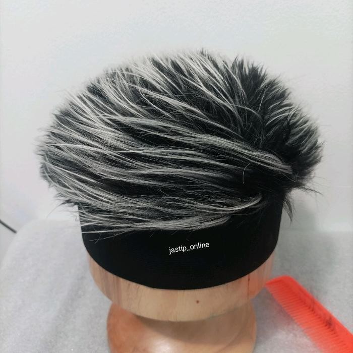 Jual Pilihan- Topi Wig Topi Rambut Palsu Cowok Rambut Pria Sintetis ...