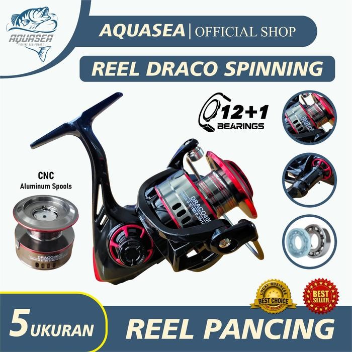 Jual RST - AQUASEA REEL PANCING DRACO SPOOL METAL ALUMINIUM ALAT IKAN ...