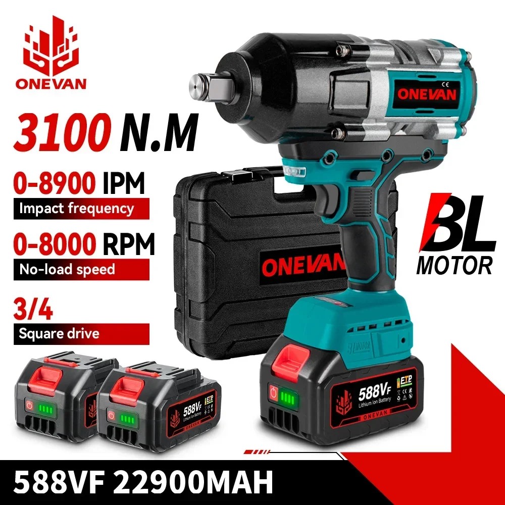 Jual New ONEVAN 3100N.M Brushless Electric Impact Wrench 3/4 inch ...
