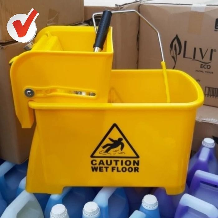 Jual Single Bucket wringer mop 20 liter Ember Pel + alat Pemeras ...