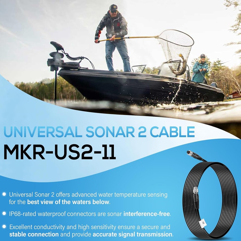 Jual New 1852080 US2 Extension Cable MKR-US2-11 Waterproof 14-1/2 Feet, Universal Sonar 2 ...