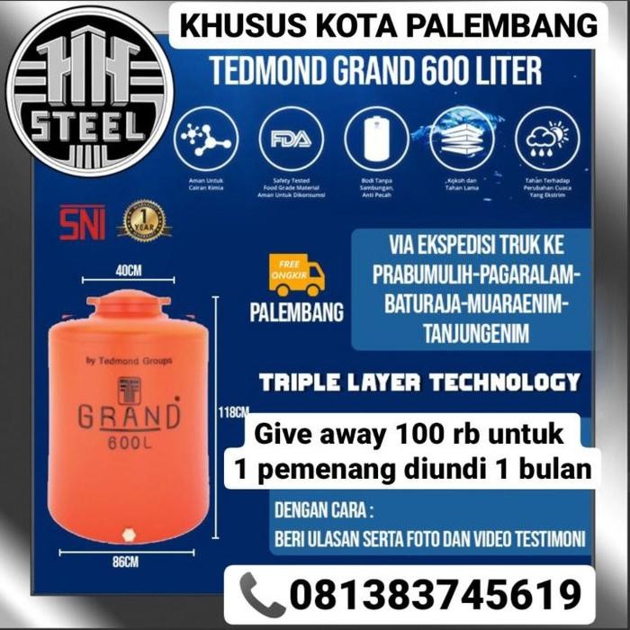 Jual Terlaris Tangki Tanki Tandon Toren Air Tedmon Tedmond Grand Sni ...