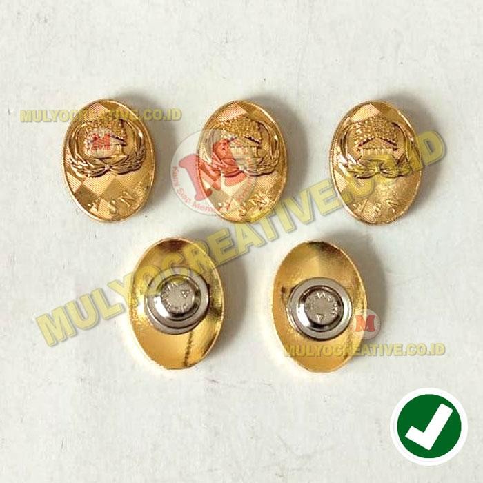 Jual Pin Logo ASN Korpri Bahan Logam Kuningan Pengait Magnet PREMIUM ...