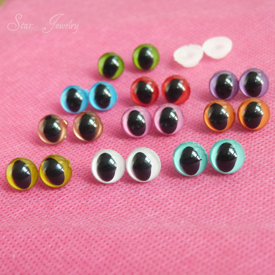 Jual 40Pcs/Lot New Arrvial 9Mm Toy Cat Eyes Plastic Safety Eyes For ...