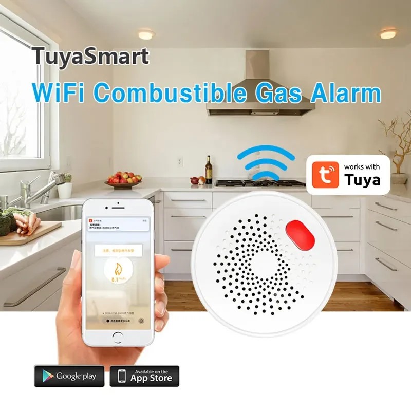 Jual Baru WiFi/ZigBee Smart Gas Leakage Detector Combustible Gas Alarm Highly Sensitive LPG ...