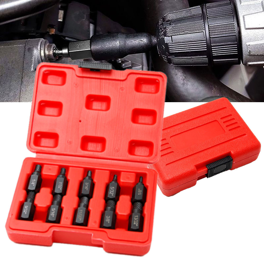 Jual BEST SELLER 10pc multi key imperial broken head screw extractor 1/ ...