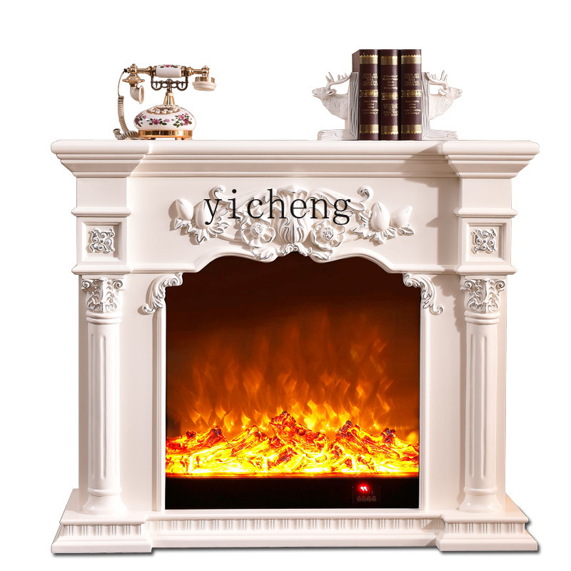 Jual ZC Fireplace Solid Wood Fireplace Mantel Electronic Stove Core ...