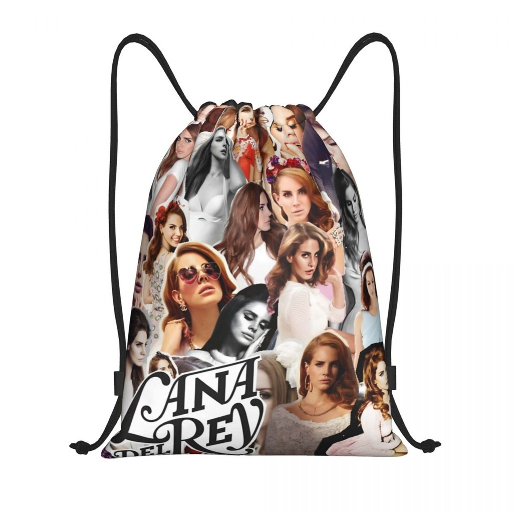 Jual Lana Del Rey Singer Drawstring Bags Sports Backpack Gym Sackpack ...