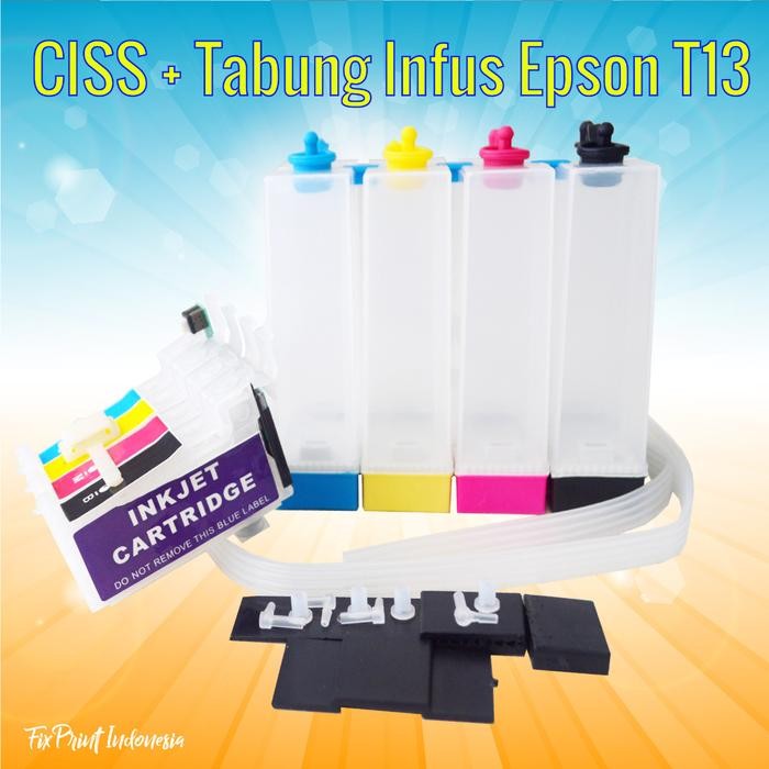 Jual Cartridge CISS Infus + Tabung Tinta Printer Epson T13 C90 T40W ...