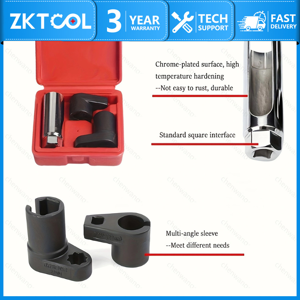 Jual IMPORT 3 Pack Car Oxygen Sensor Socket Removal Wrench Tool, 3/8 ...