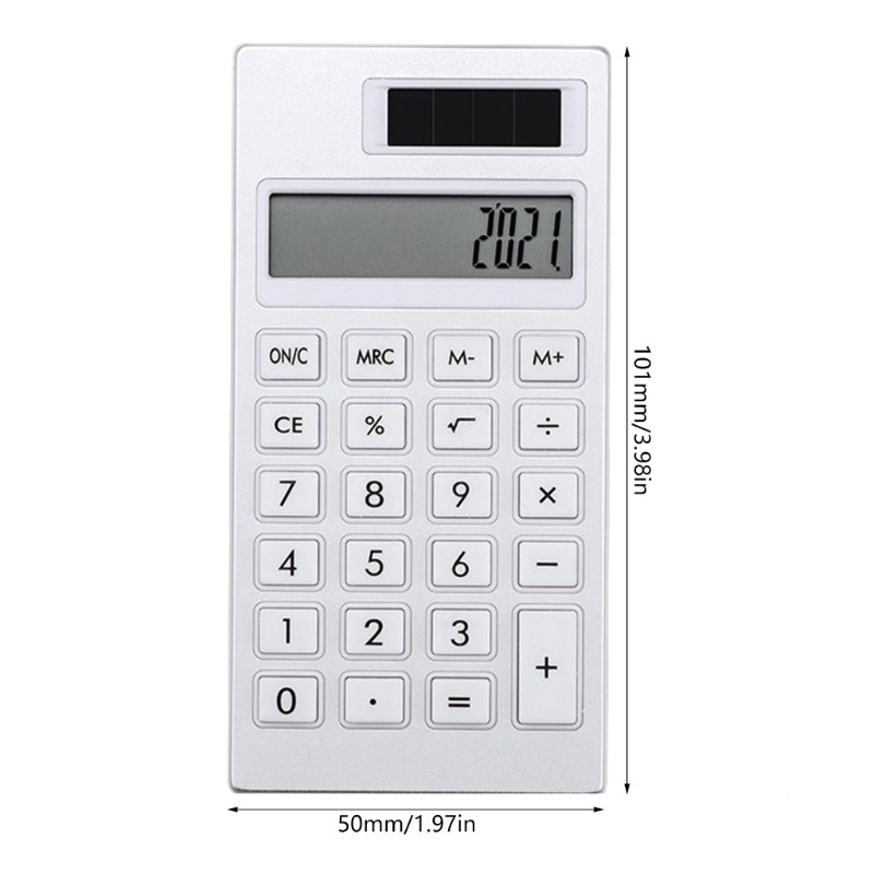 Jual 12Digits Calculator Student Calculator Thin and Small Solar ...
