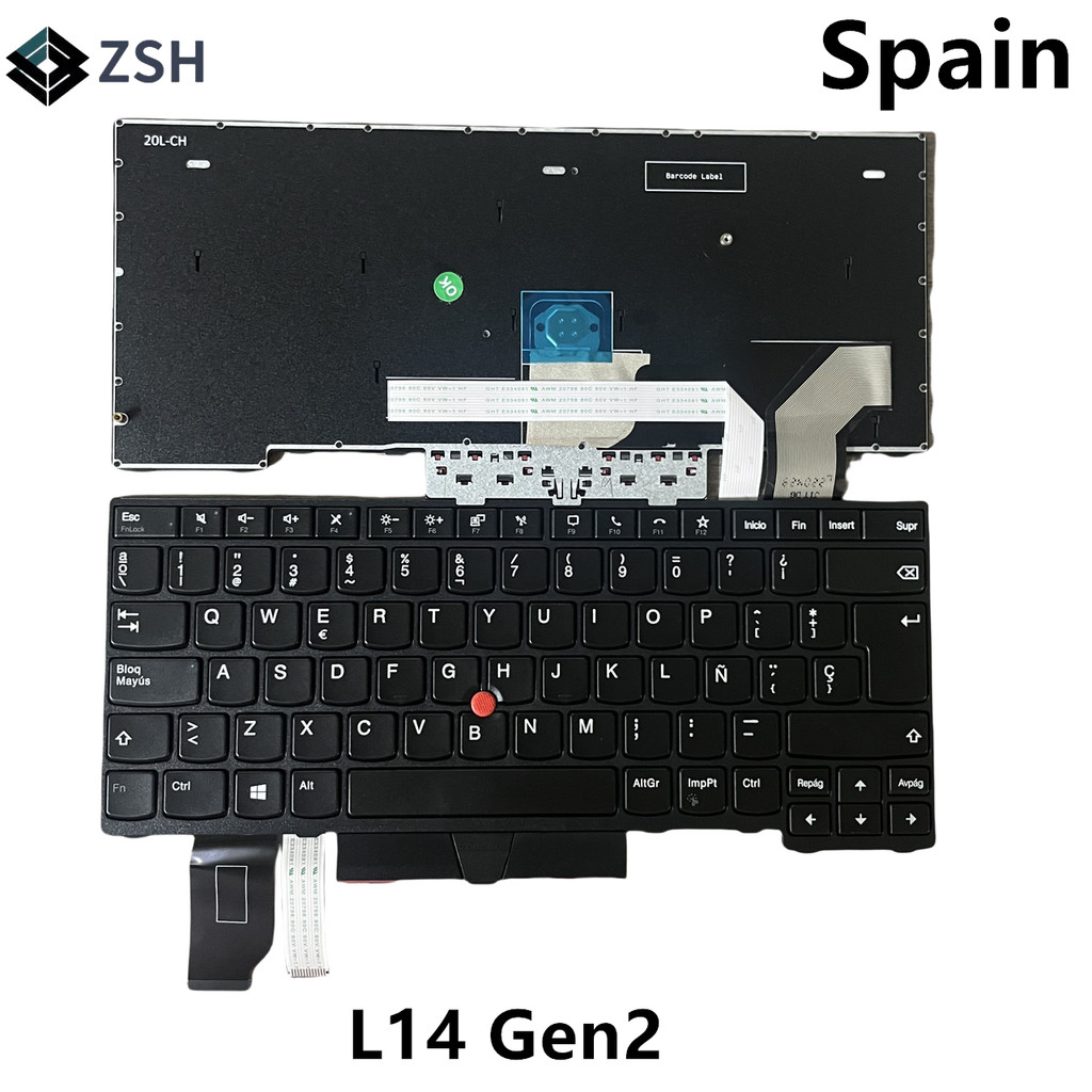 Jual New SP Spanish Keyboard For Lenovo IBM Thinkpad L14 L14 Gen1 Gen2 ...