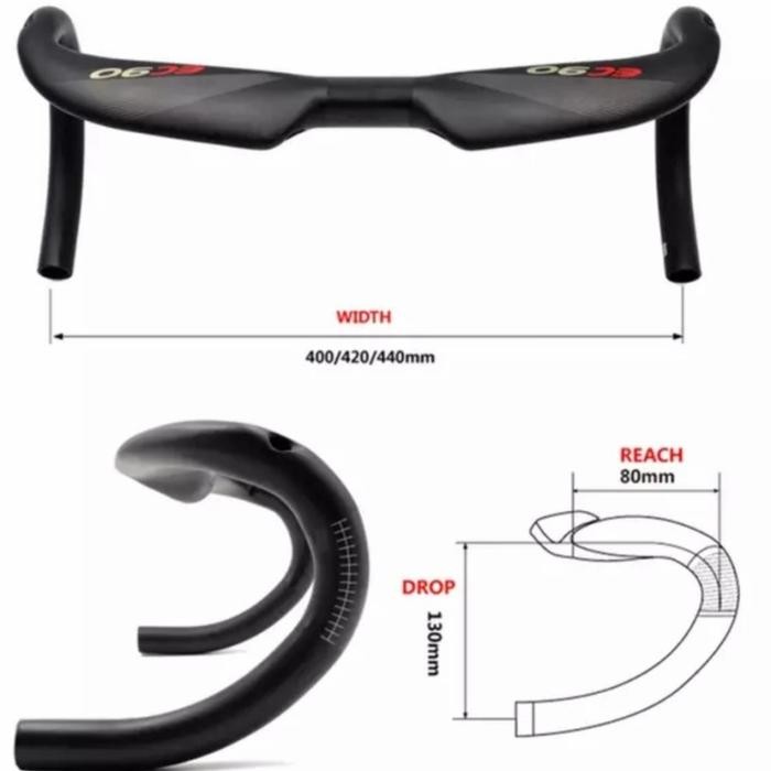 Jual Handlebar Dropbar Carbon Ec90 Aero 1 31.8 Os Drop Bar Handle Stang ...