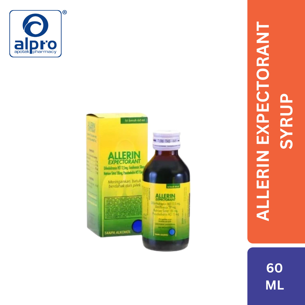 Jual Allerin Expectorant Syrup 60Ml | Shopee Indonesia