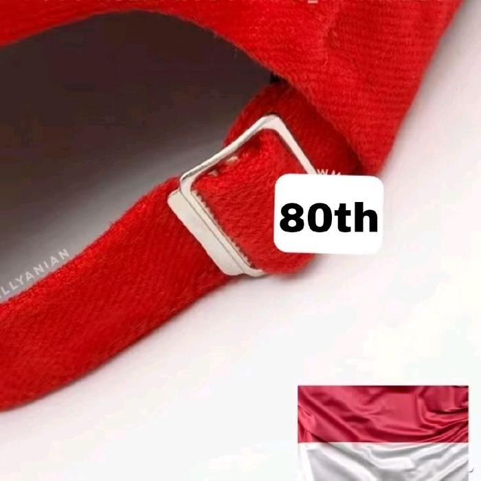 Jual (Allthebest) TOPI HUT RI KE 80 TH// TOPI BASE BALL // 17 AGUSTUS ...