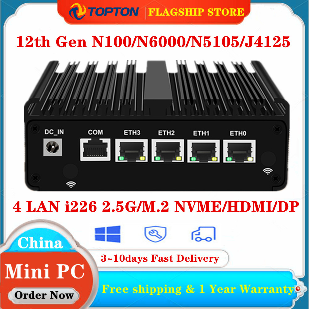 Jual Topton New Intel N150 N100 Firewall Computer Soft Router 4x2.5G ...
