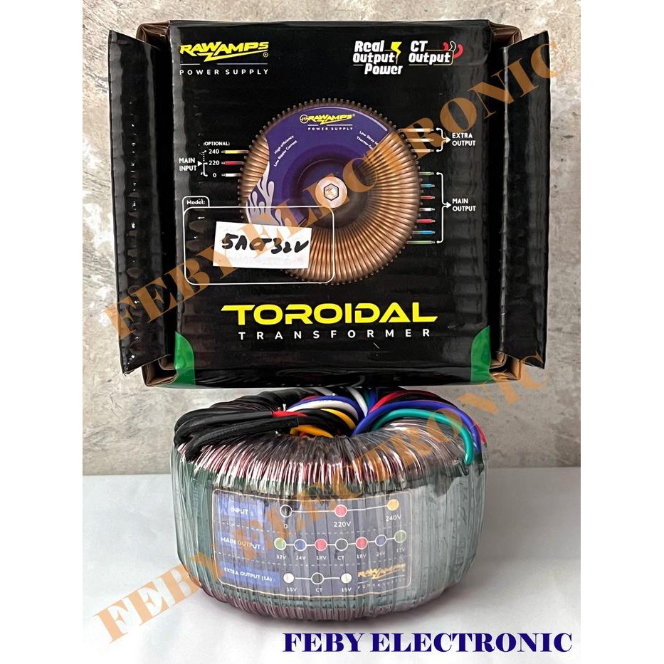Jual TRAFO TOROID 5A CT 18V 24V 32V TRAVO DONAT TOROIDAL RAWAMPS RAW ...