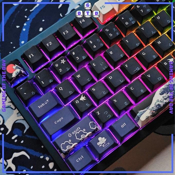 Jual (Expert) Great Wave of Kanagawa Keycaps by GOTD Cherry Profile ...