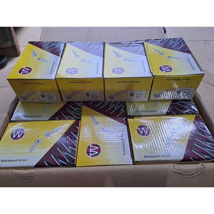 Jual (Expert) 1000 pcs sekrup kalsiboard grc merk W ukuran 6x3/4 dan ...