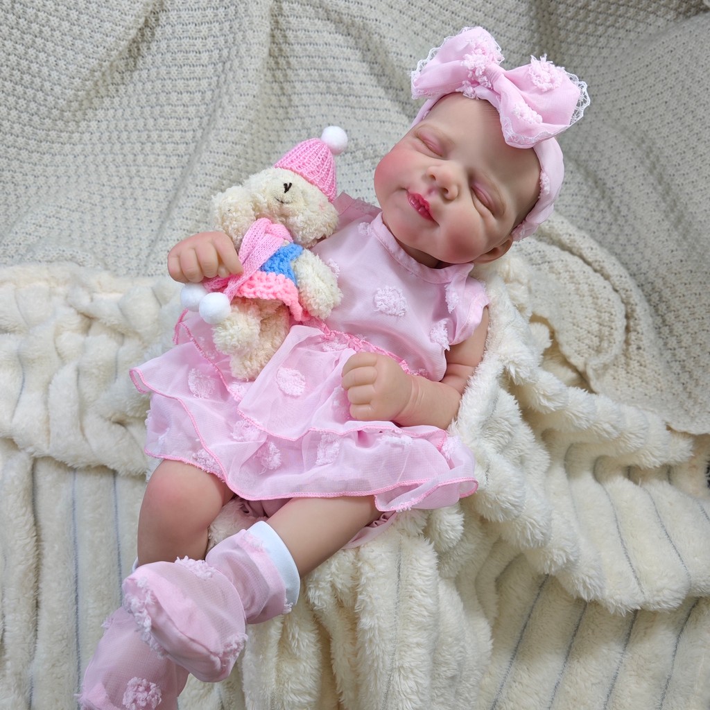 Jual MRB 18 Inch Lifelike Reborn Baby Doll Pascale Newborn Doll Painted ...