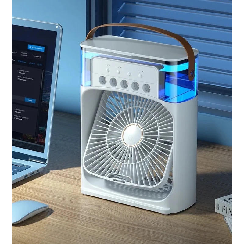 Jual Summer Portable Cooling Fan USB Electric Fan Air Cooler LED Night ...