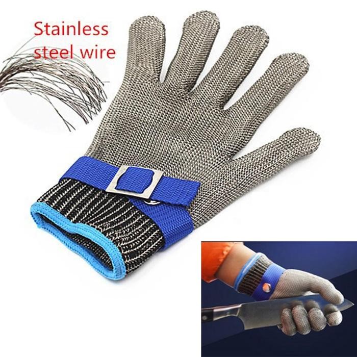 Jual Ready- Sarung Tangan Besi Baja Kawat Anti Pisau Senjata Tajam Utk ...