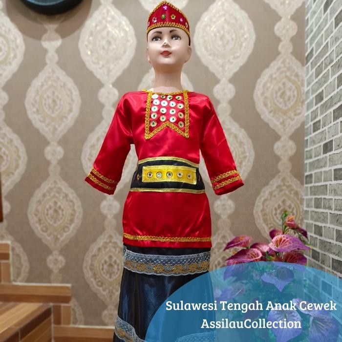 Jual Pakaian Tradisional Sulawesi Tengah Anak//Baju Adat Sulteng Anak ...