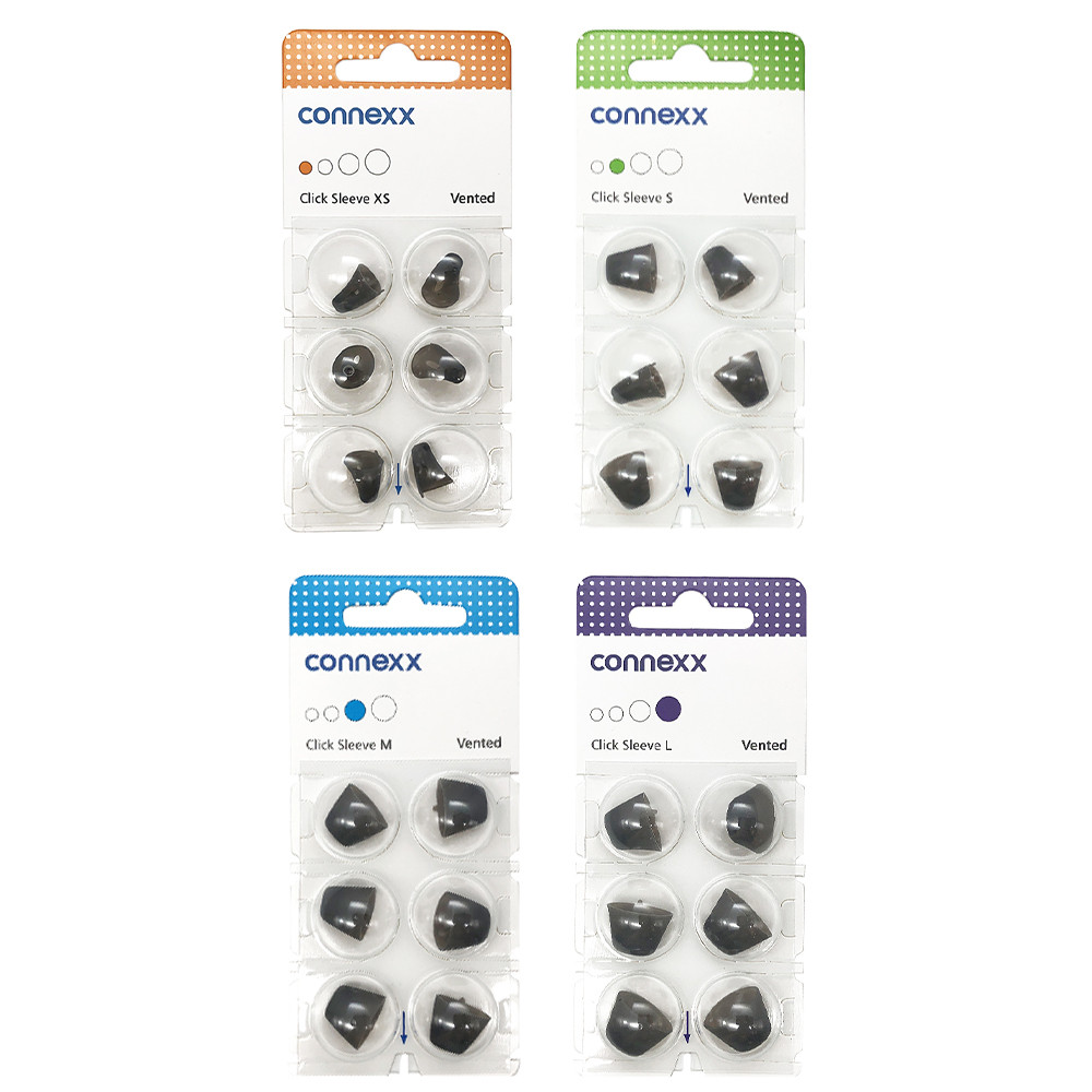 Jual Siemens Signia Rexton Vibe Hearing aid Pack of 6 Click Sleeve Open ...