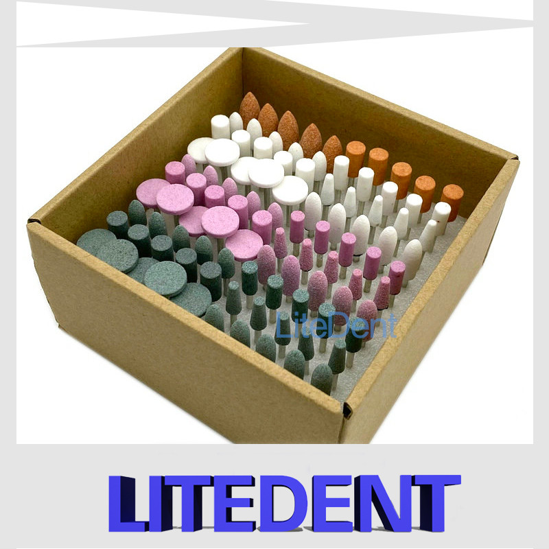 Jual One Box Hot HP Green, Pink Mounted Stones Mixed/Dental Bur Kit ...