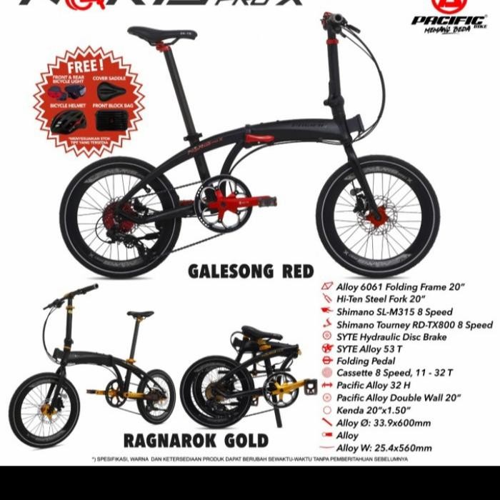 Jual sepeda lipat pacific noris pro x 20 inch | Shopee Indonesia