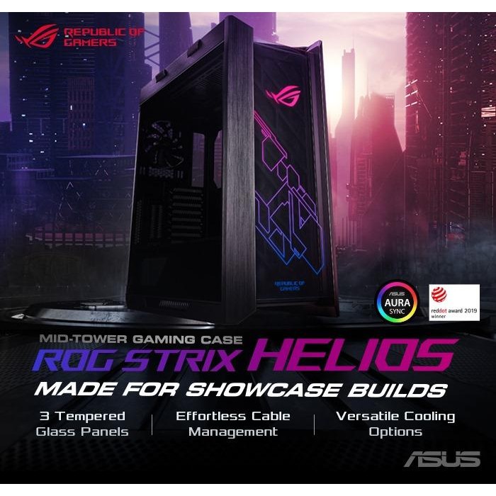 Jual ASUS ROG STRIX HELIOS - RGB Gaming Case Tempered Glass * | Shopee ...
