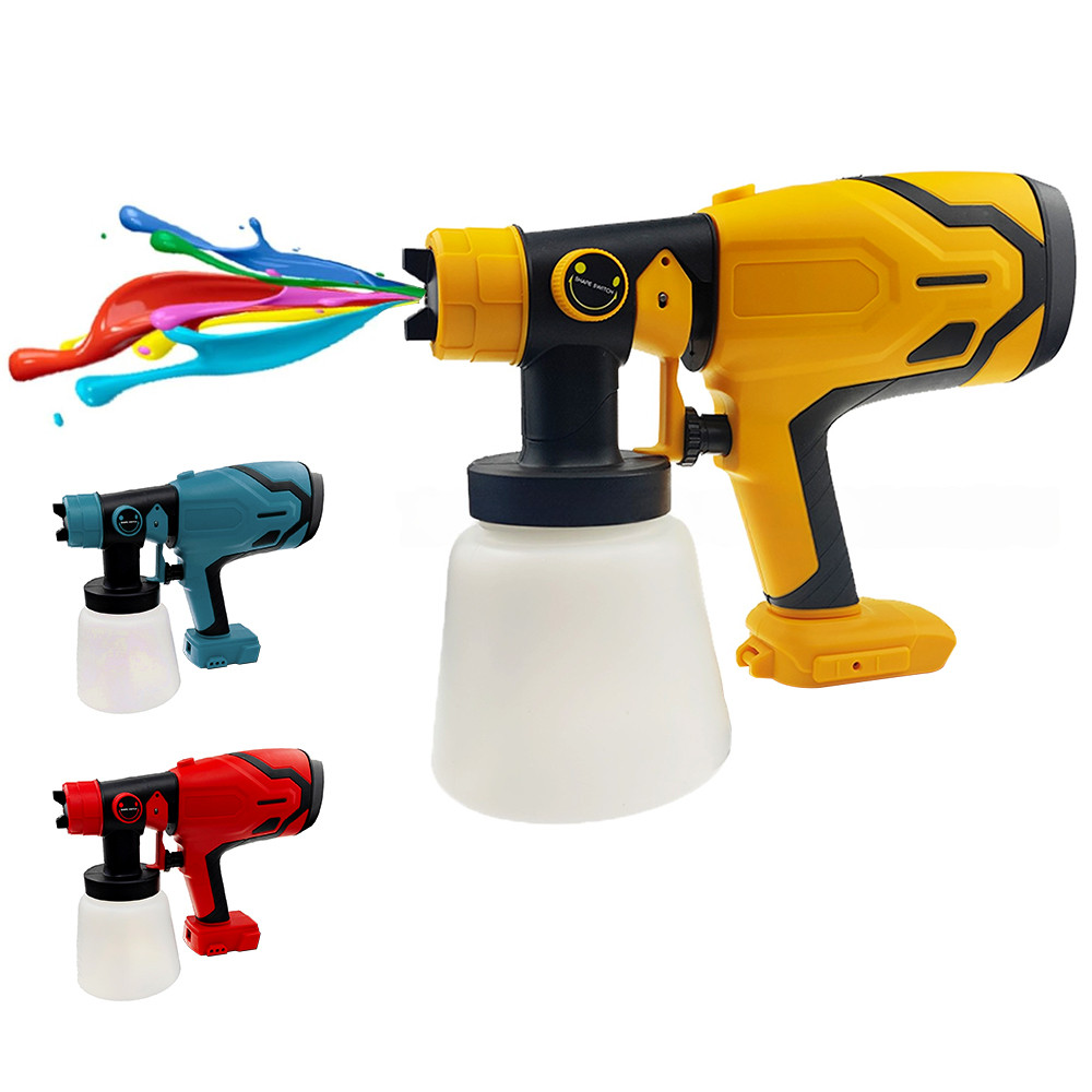 Jual 1000ML Electric Spray Gun Cordless Paint Sprayer Portable Auto ...