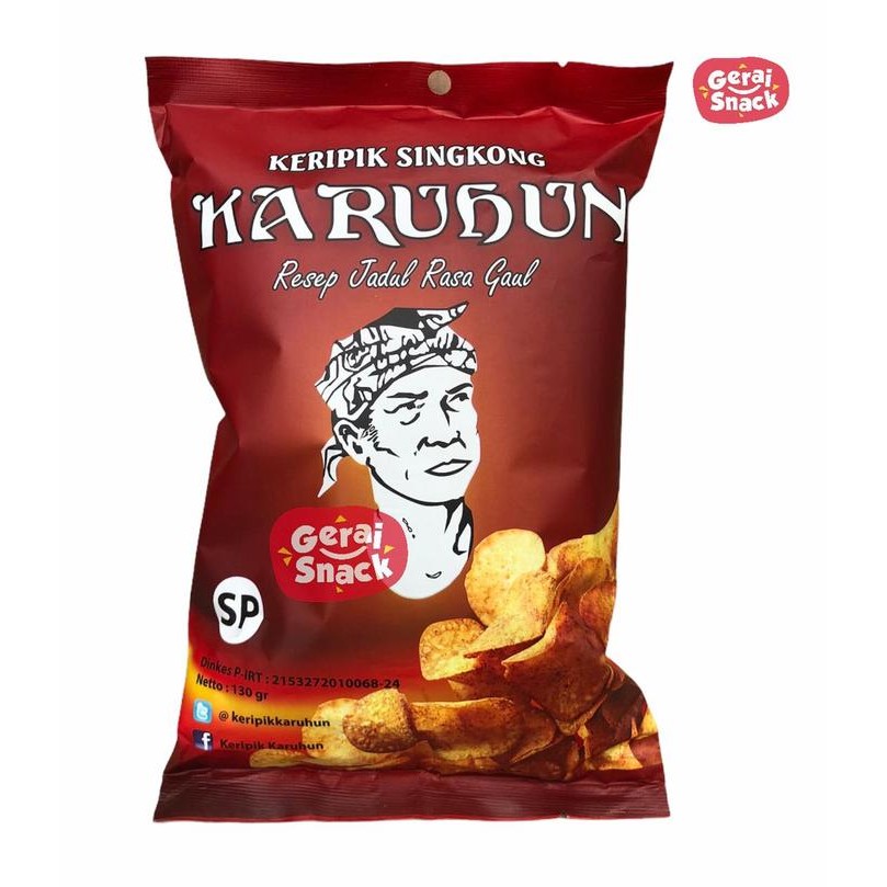 Jual KERIPIK SINGKONG KARUHUN CABE MERAH OLEH2 KHAS BANDUNG 130G ...