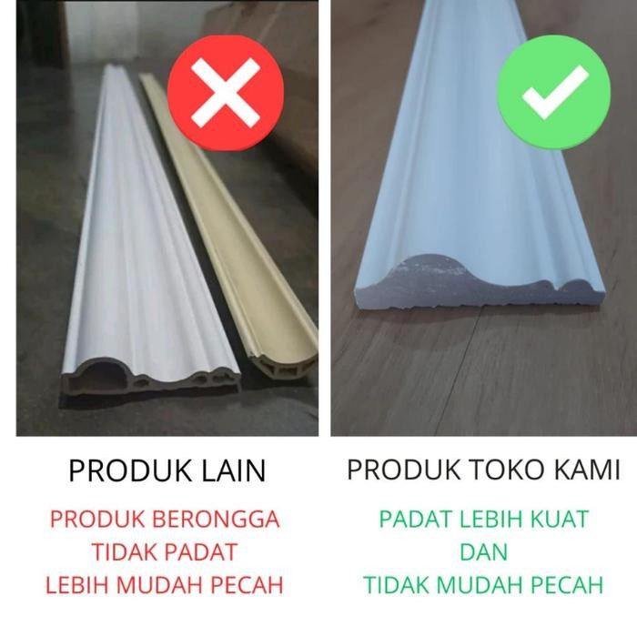 Jual (Allthebest) Wall Moulding PVC List Profil Dinding | Shopee Indonesia
